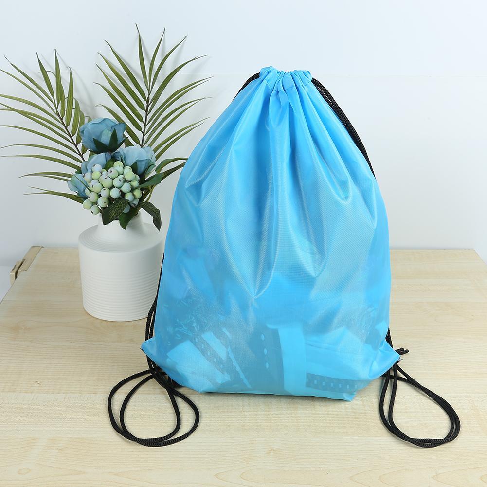 Outdoor Sports Waterproof Drawstring Backpacks Storage Knapsack (Blue ...