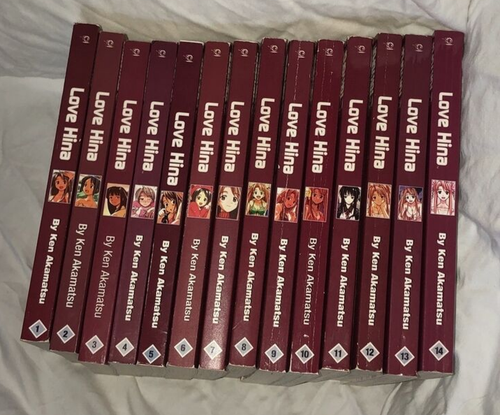 Love Hina Manga Lot Complete Volume 1-14 ENGLISH by Ken Akamatsu ...