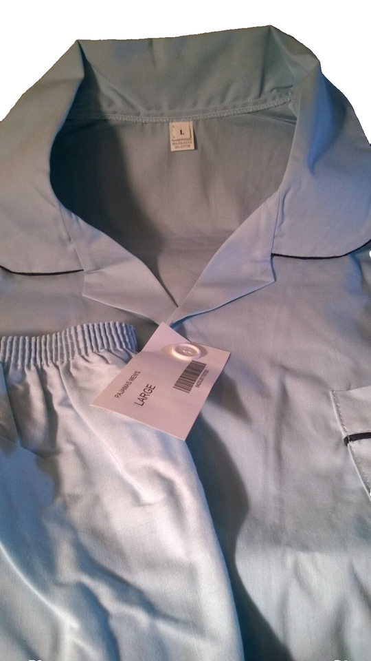 Military Hospital Pajamas set blue Short Sleeve old school Large | eBay
