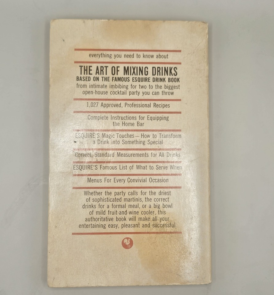 The Art Of Mixing Drinks Recipe Book | eBay
