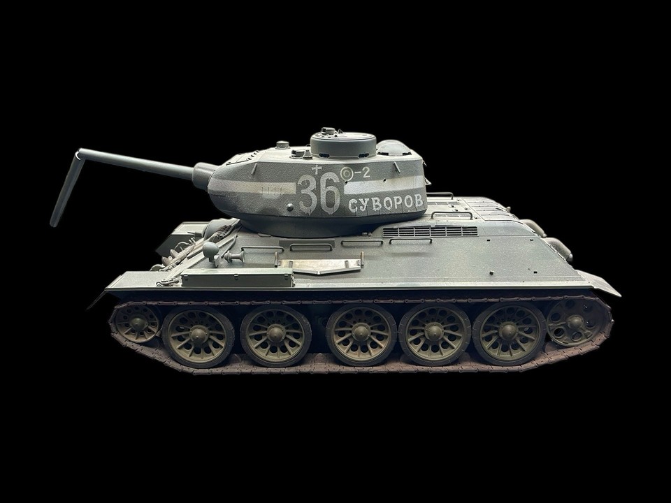 T-34/85 1/18 Scale RC Tank WW2 Russian Soviet R/C no Controller Needs ...