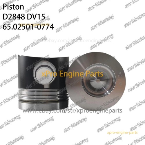 6pc D2848 DV15 Piston 65.02501-0774 Suitable For Doosan Engine Parts ...