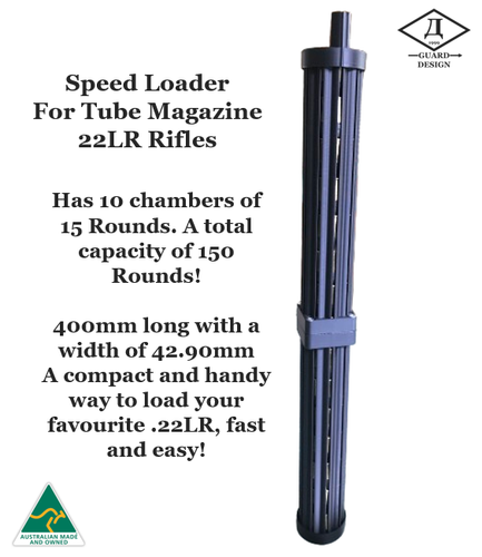 Guard Design: 22LR Tube Magazine Full Size Speed Loader, 150Rnd with 15 ...