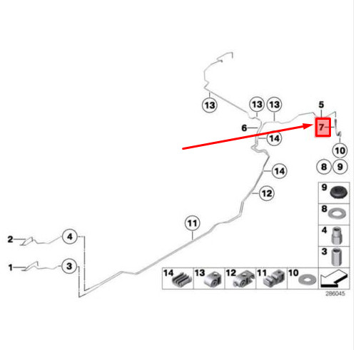 NEW BMW 5 F10 REAR BRAKE HOSE 34326775259 6775259 OEM NO IMPORT DUTIES ...
