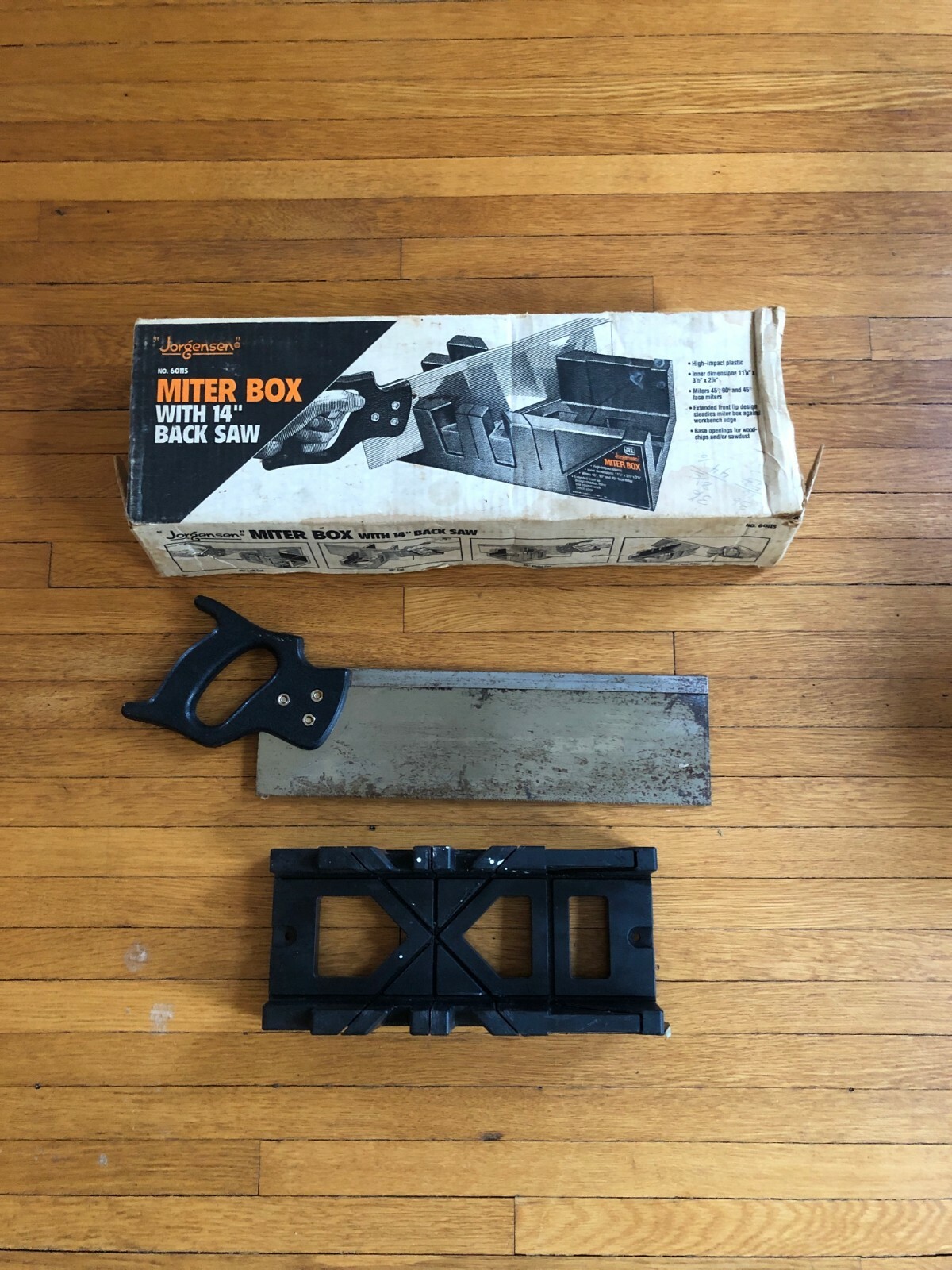 Jorgensen No. 60115 MITER BOX with 14" BACK SAW with Original Box | eBay