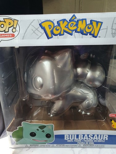 POKEMON Funko Pop 25th Anniv giant BULBASAUR 10* Silver | eBay