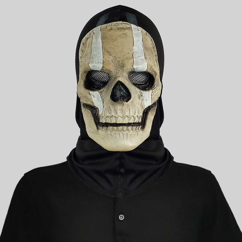 Halloween Horror Face Costume Full Mask Cosplay Skull Ghost Prop Unisex ...