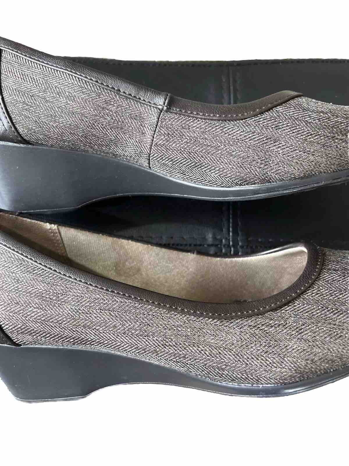 LifeStride Juliana Flex Wedge Pumps Women's Size 8M Brown Plaid Shoes ...