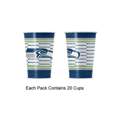 New 20pc NFL Disposable Party Supplies Paper Cup Cups Seattle Seahawks ...