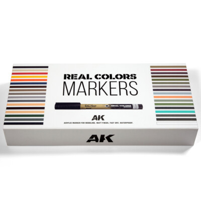 AK Interactive Real Colours Markers Deluxe Case - Full 34 Colour Set ...