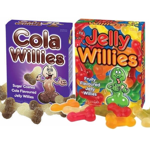 2 x WILLY SWEETS Cola & Jelly Willies Penis Fun GIFT Adult Birthday ...