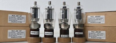RCA 807 VT100 6L6 EL34 NOS Made In U.S.A Amplitrex Tested 1 Match Quad ...