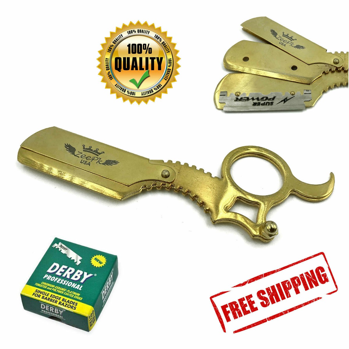 Barber Razorblade G4 Stainless Steel Straight Edge Barber Shaving