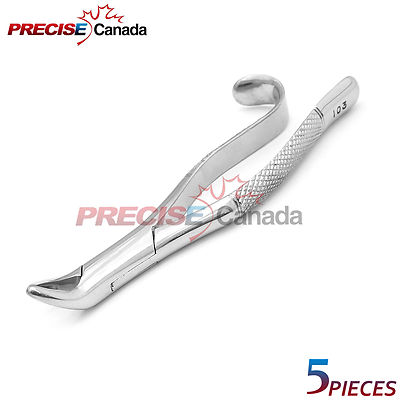 SET OF 5 EXTRACTING FORCEPS # 103 DENTAL SURGICAL INSTRUMENTS ...