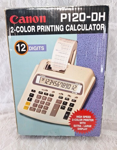 Canon P120-DH Business Printing Calculator Adding Machine Tested! Extra ...