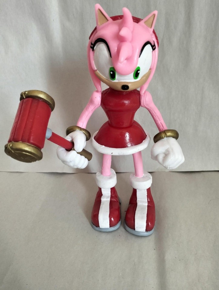 Amy Rose With Hammer Sonic Figure 8” Sonic The Hedgehog Mexican Bootleg ...