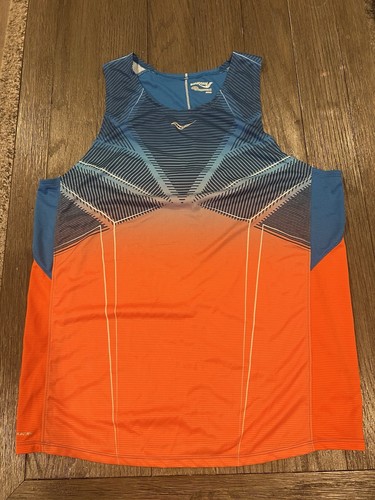 Mens Saucony Running Singlet Large Blue Orange | eBay