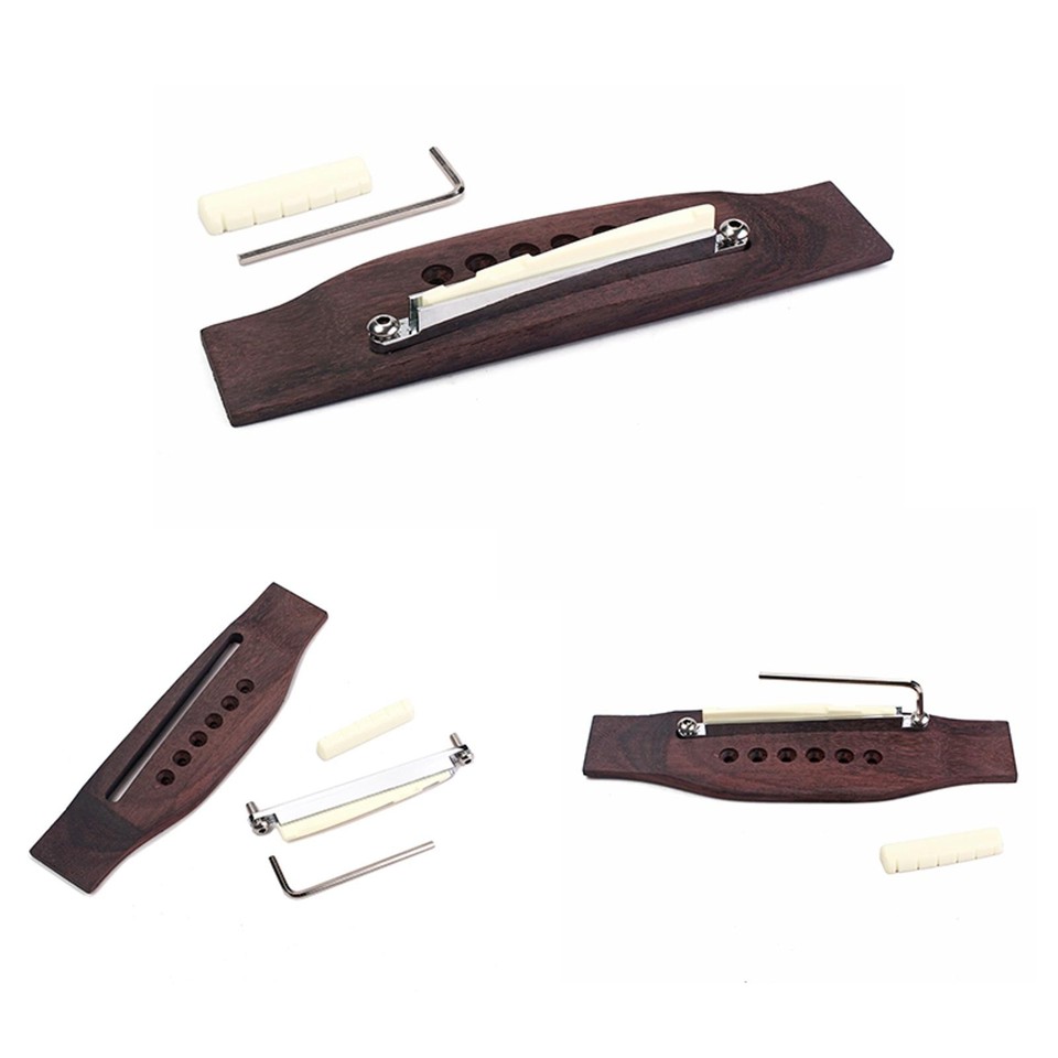 Rosewood Guitar String Bridge Shaft Saddle Nut Set For Steel String ...