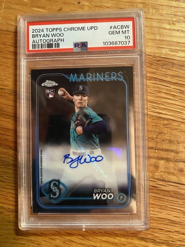 BRYAN WOO 2024 TOPPS CHROME UPDATE #AC-BW RC AUTO AUTOGRAPH PSA 10 | eBay