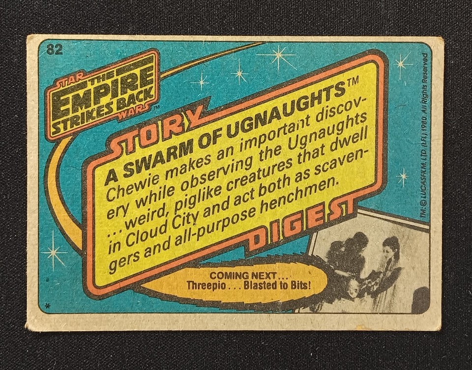 1980 Topps The Empire Strikes Back Series #82 A Swarm Of Ugnaughts | eBay