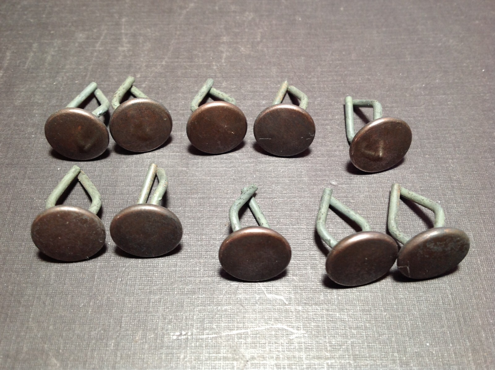 10 pcs NORS round headed bronze capped push in trim clips fasteners for ...