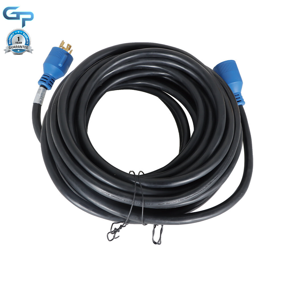 25/50/75/100Ft Generator Extension Power Cord L14-30 30 Amp Power Inlet ...