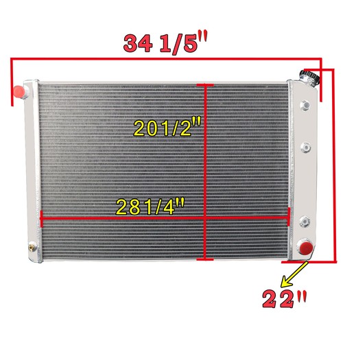3 Row Aluminum Radiator For 1973-1987 Chevy GMC C/K 10 20 30 PICKUP ...