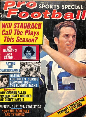 FALL 1972 PRO FOOTBALL SPORTS SPECIAL ROGER STAUBACH | eBay