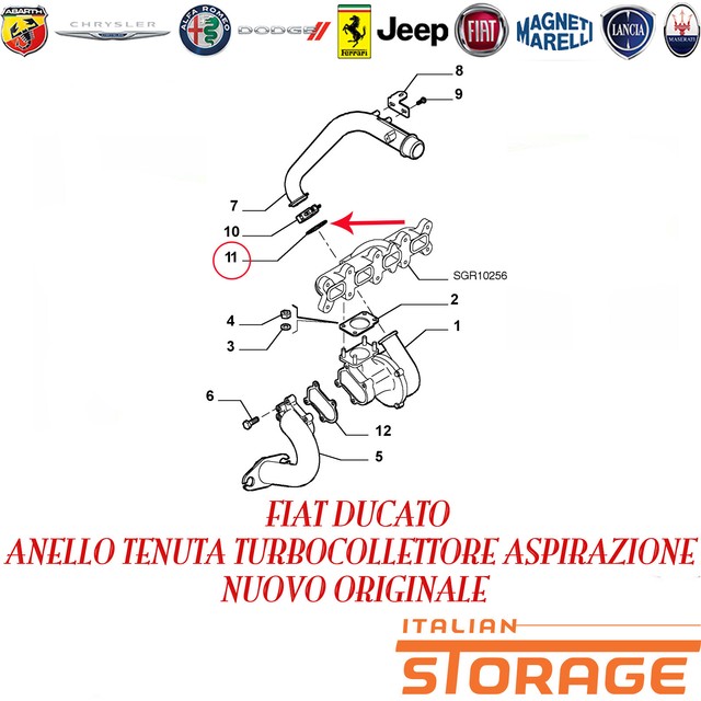 Fiat Ducato Ring Nachlass Turbocollettore Aspiration Neu Original ...