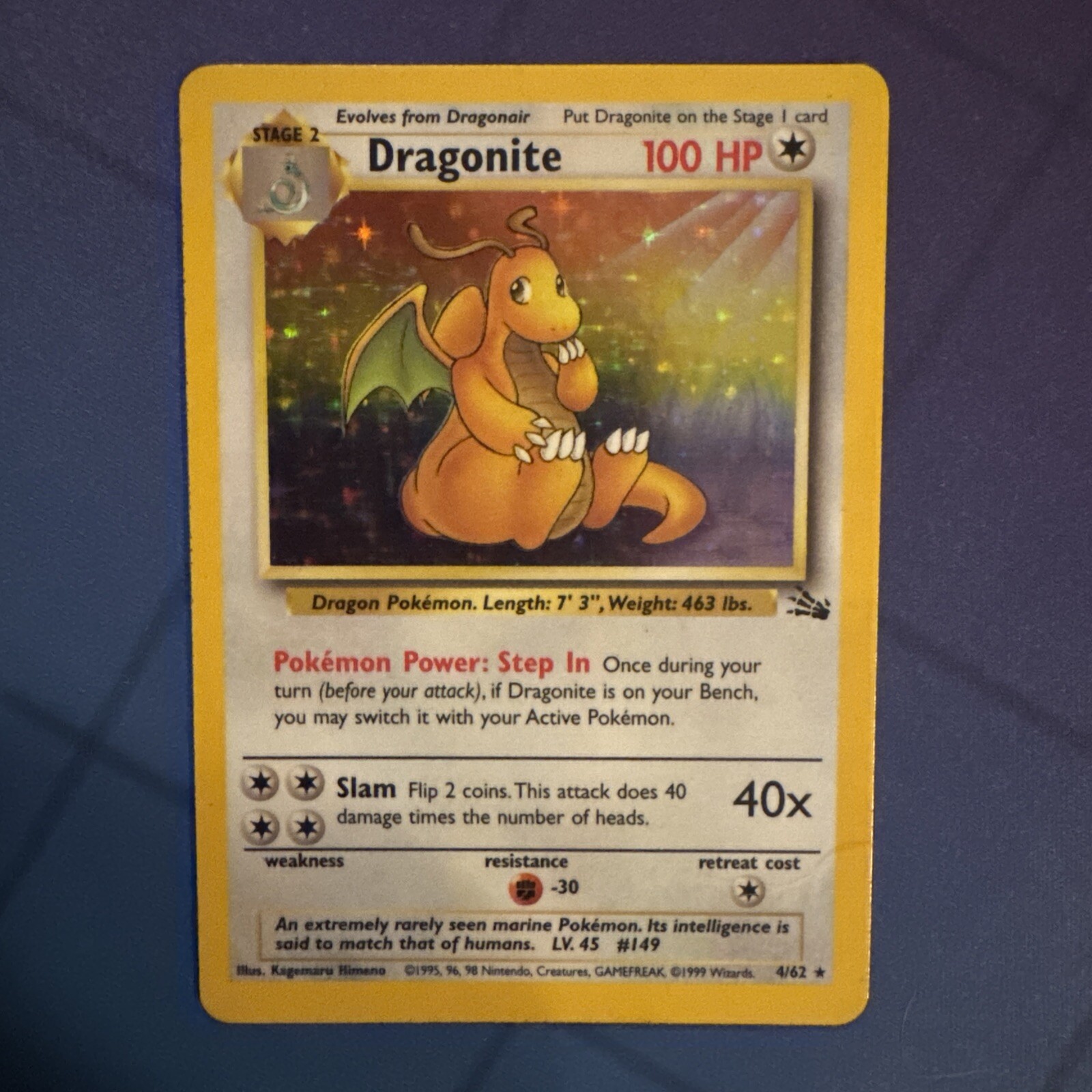 Dragonite 1999 Fossil #04/62 Unlimited Holo Price Guide - Sports Card ...