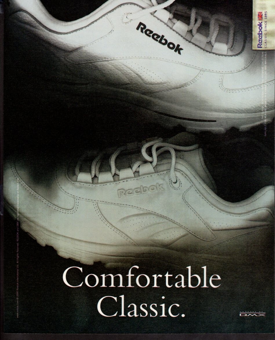 Vintage print ad advertisement Fashion shoe Reebok Classic Sovereign ...