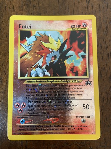 Reverse Holographic Promo Entei #244 Pokemon Card *Excellent Condition ...