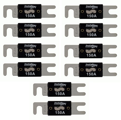 (Set/10) Install Bay High Quality Nickel Plated 150 Amp 150A ANL Fuses ...