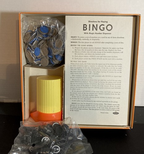 Vintage 1974 Whitman Deluxe 50 Card Bingo Game 4805 Complete for sale ...