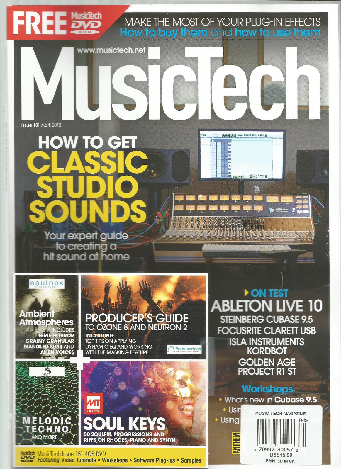 MUSIC TECH UK MAGAZINE ISSUE 181 APRIL 2018 WITH FREE 4GB DISC ROM | eBay