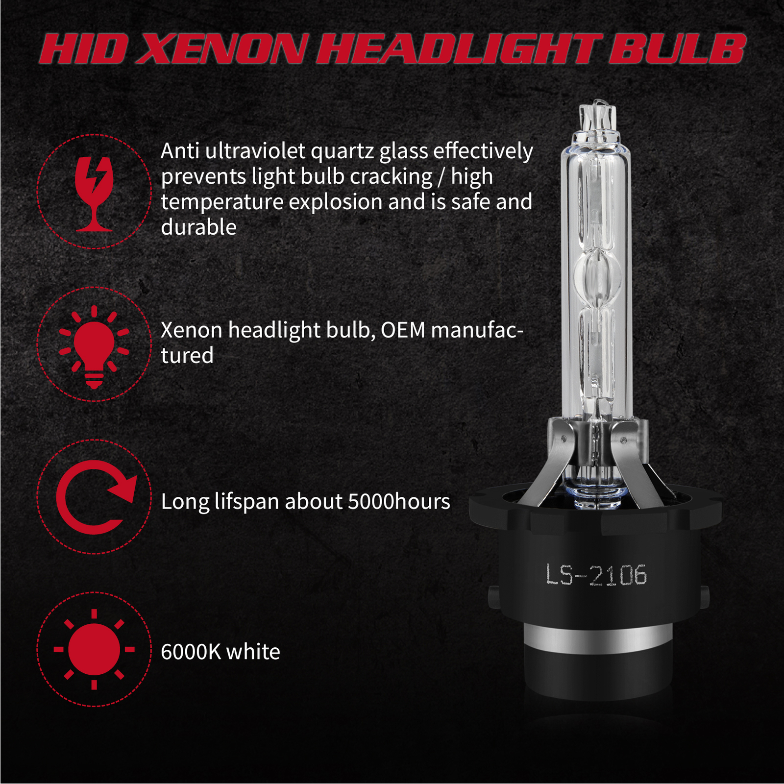 For Lexus LS460 2007-2013 2Pcs D4S Xenon HID Headlight Bulbs Low Beam ...