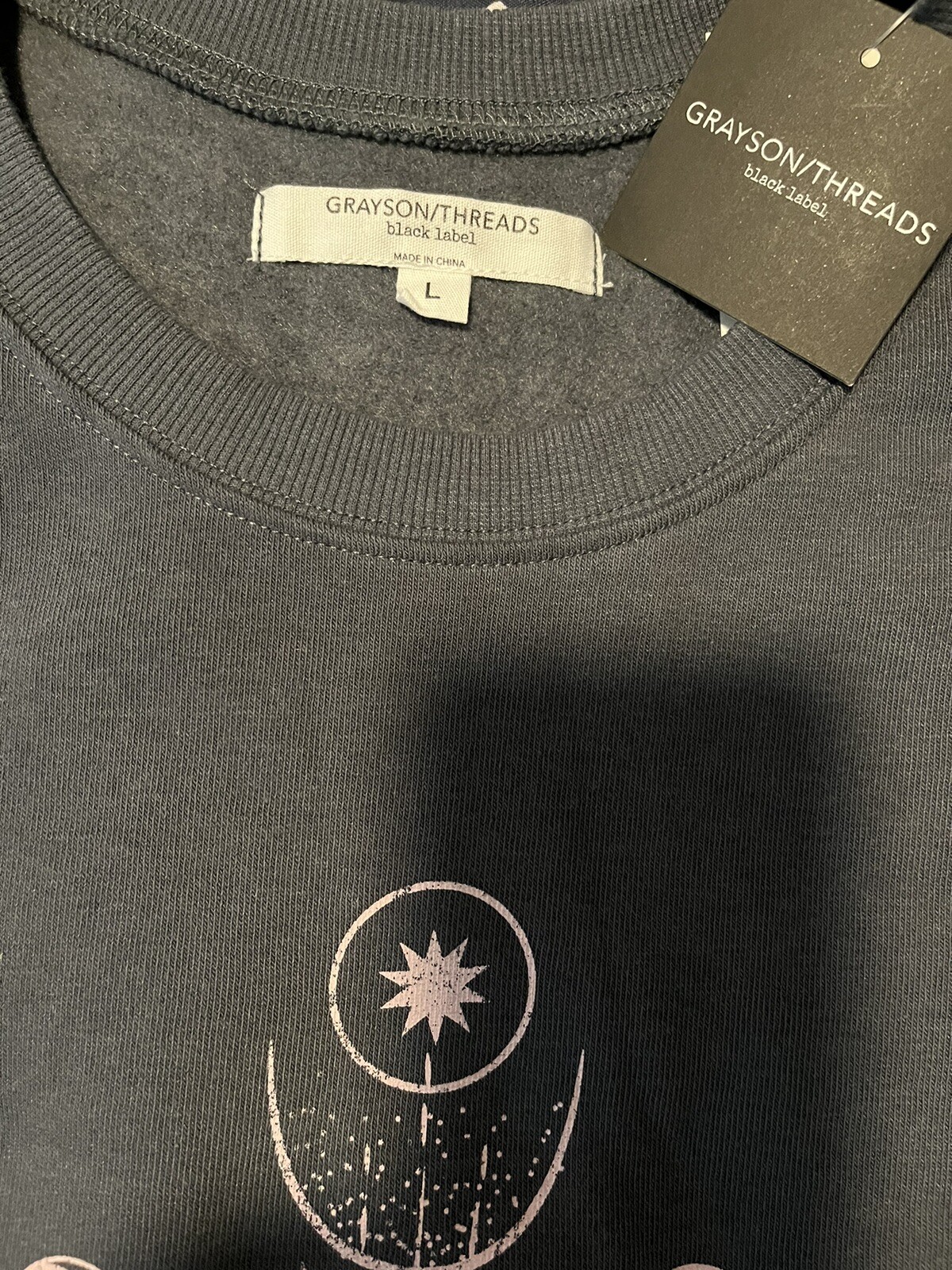 Grayson/Threads Size:L Women Long Sleeve Graphic Sweatshirt Black Label ...