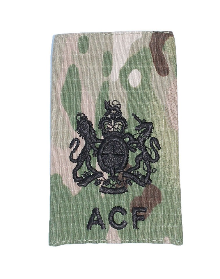 All Ranks Black on Multicam / MTP ACF Rank Slide ( Cadets Army Cadet ...