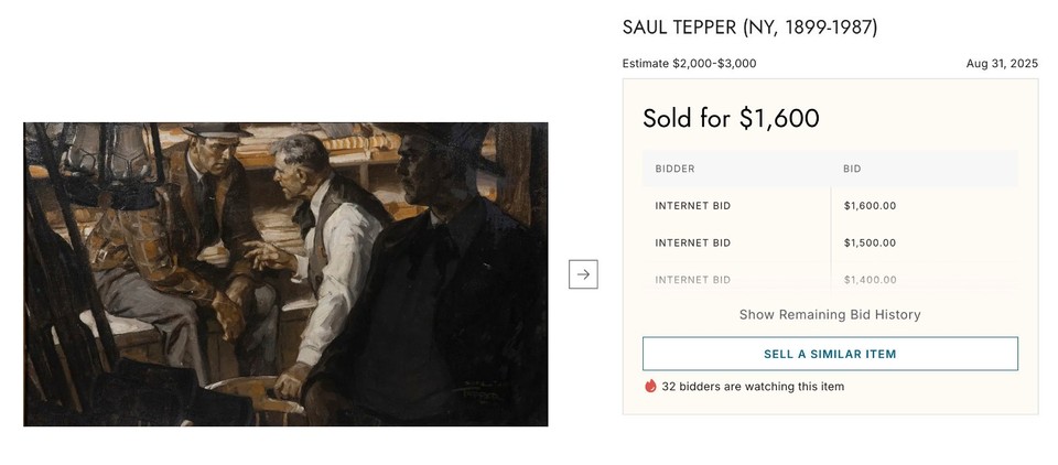 Saul Tepper ORIGINAL PAINTING Saturday Evening Post Interior ...