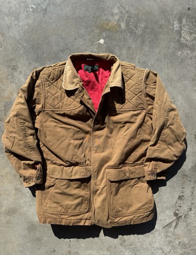 Vintage Orvis Field Jacket Mens Large Corduroy Collar Barn Chore Coat ...
