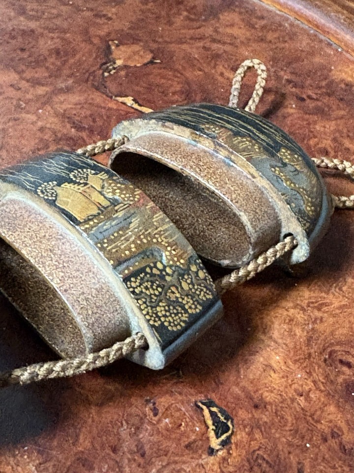 Antique Traditional Japanese Inro box with five compartments And Sighed ...