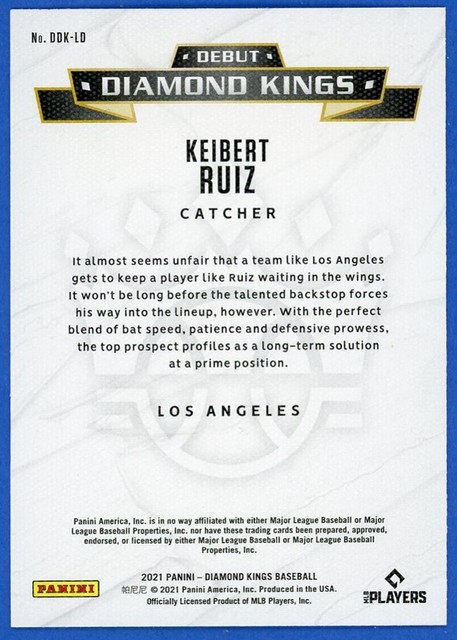 2021 Panini Diamond Kings - Debut Diamond Kings #DDK-LD Keibert Ruiz ...