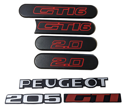 Peugeot 205 GTI6 Reproduction Rear & Side Badge Set Complete Set | eBay UK