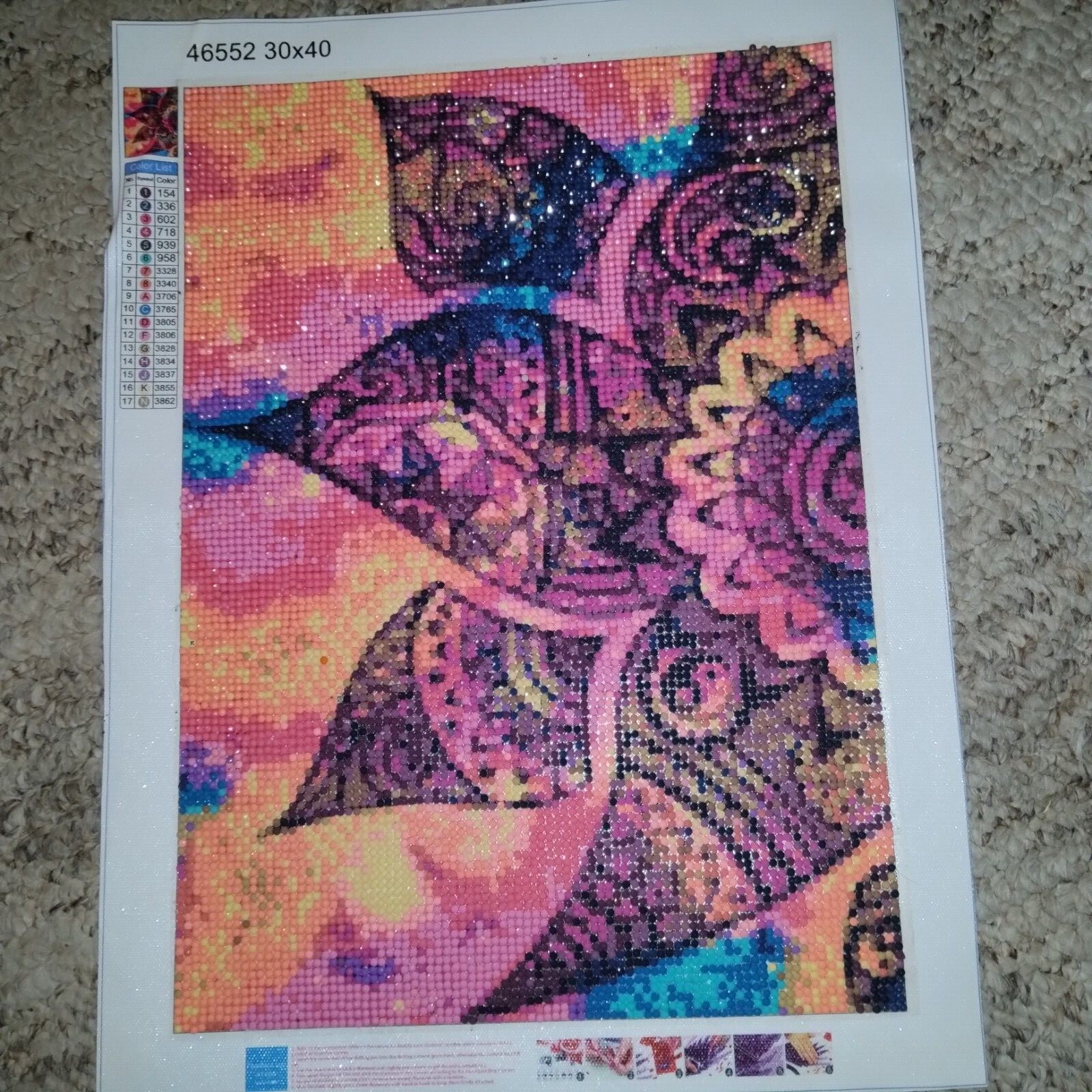 completed flower diamond painting | eBay