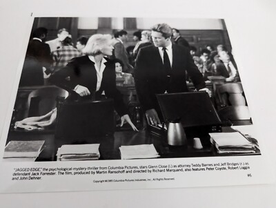 Vintage Movie Promo Press Photograph Photo Jagged Edge Glenn Close ...