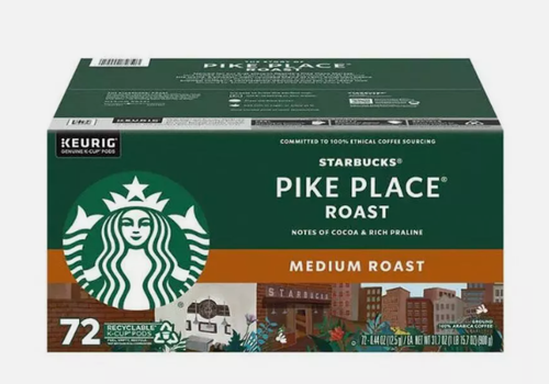 Starbucks Pike Place Coffee Medium Roast K-Cups 72 count FRESH! Free ...