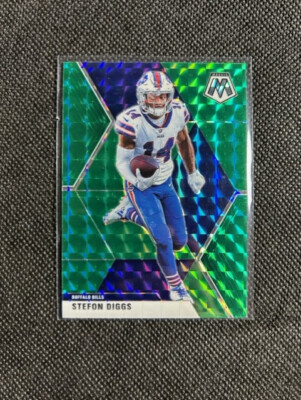 2020 Panini Mosaic Green Prizm Stefon Diggs Buffalo Bills #34 Pack ...