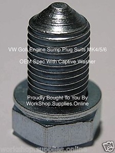 VW GOLF MK4 MK5 MK6 Oil Sump Plug and Washer VW,AUDI,SKODA | eBay