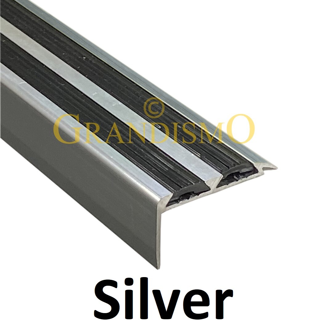 Aluminium Stair Nosing Edge Trim Step Nose Edging Carpet - Silver ...