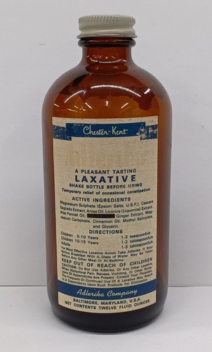 Antique Chester-Kent Adlerika Laxative Vintage Apothecary Pharmacy ...